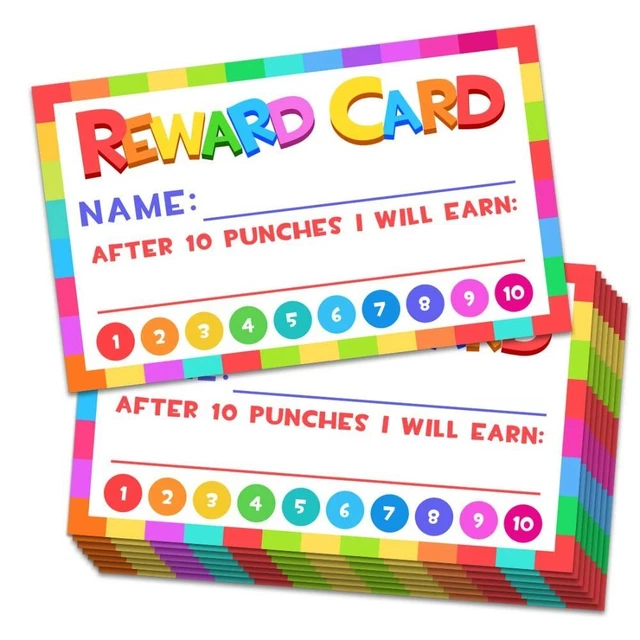 MOTIVATION REWARD CARD Incentive Behavior Chart Loyalty Cards Teachers ...