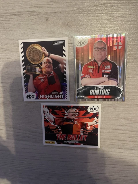 PANINI PDC WORLD Darts Championship 2025/26 Stephen Bunting Bundle x3 ...