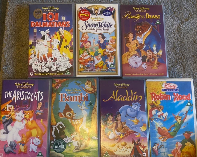 DISNEY VHS BUNDLE Aristocats (Brand New Sealed), Snow White, 101 ...