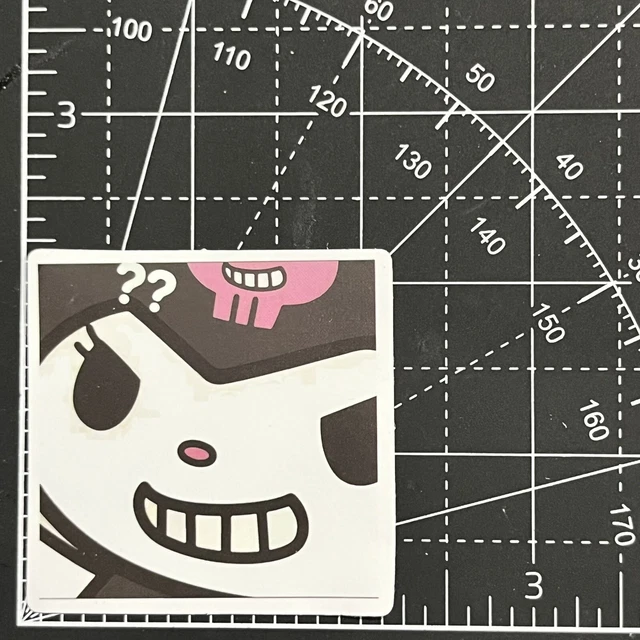 KUROMI SQUARE FACE - Vinyl decal Sanrio Sticker StickerBomb Notebook ...