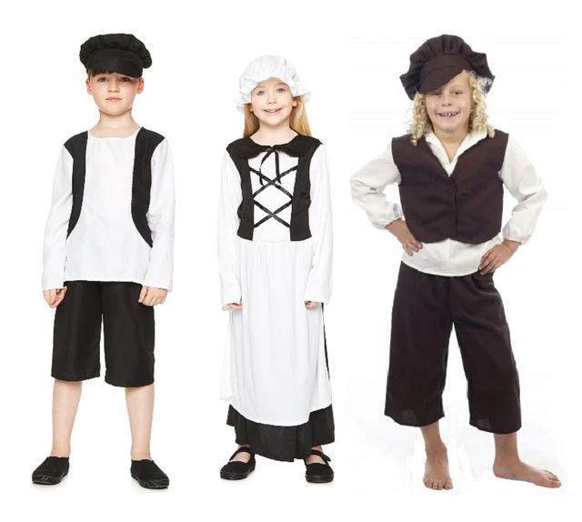 KIDS POOR GIRL Boys Victorian Orphan World Book Day Children Fancy ...