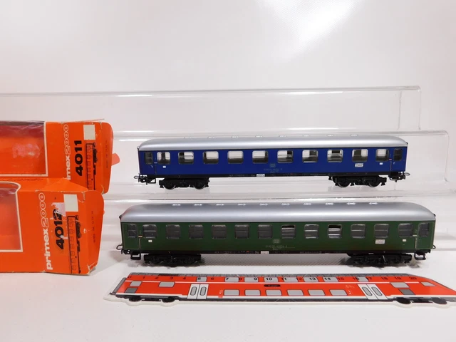 DY421-1 #2X PRIMEX Märklin H0 AC Passenger Car DB 4011 Aüm 4012 Büm ...