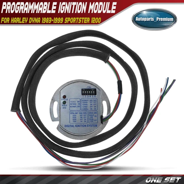 NEWZQ AC Programmable Single Fire Electronic Ignition Module Replacement For Harley
