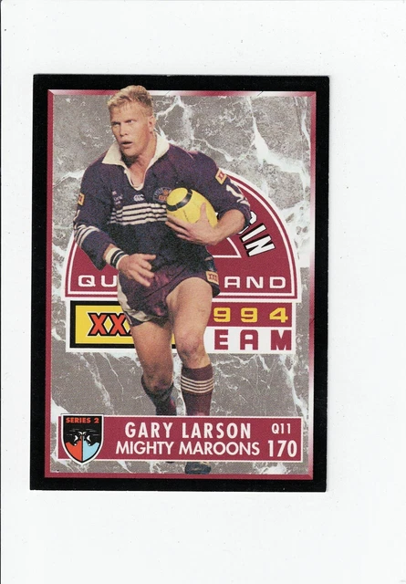 1994 SERIES 2 Rugby League Gary Larson #170 Mighty Maroons State of ...