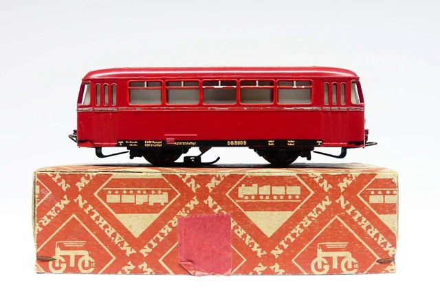 H0 AC MÄRKLIN 4018 sidecar to rail bus DB 800 B in original packaging ...