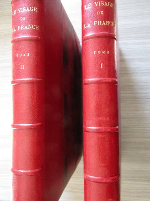 LE VISAGE DE la France / 18 fascicules en 2 tomes / Reliure signée ...