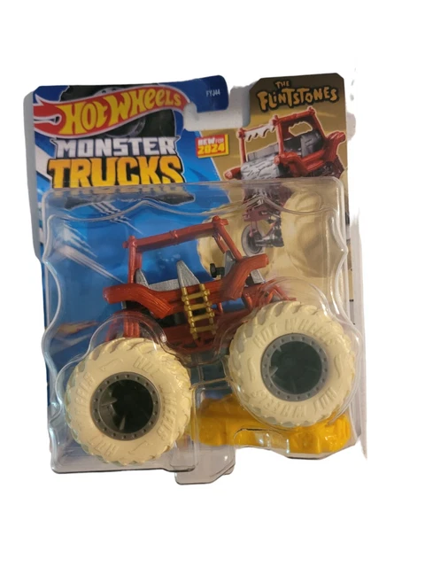 RARO FLINTSTONES FRED The Flintmobile 2024 Hot Wheels Monster Trucks ...