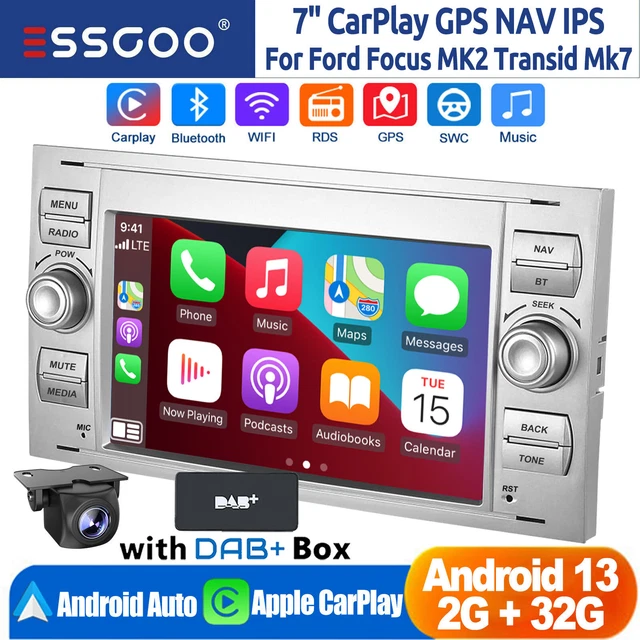 7'' DAB+ FOR Ford Transit FOCUS Kuga S/C-Max Car DAB Stereo Radio BT ...