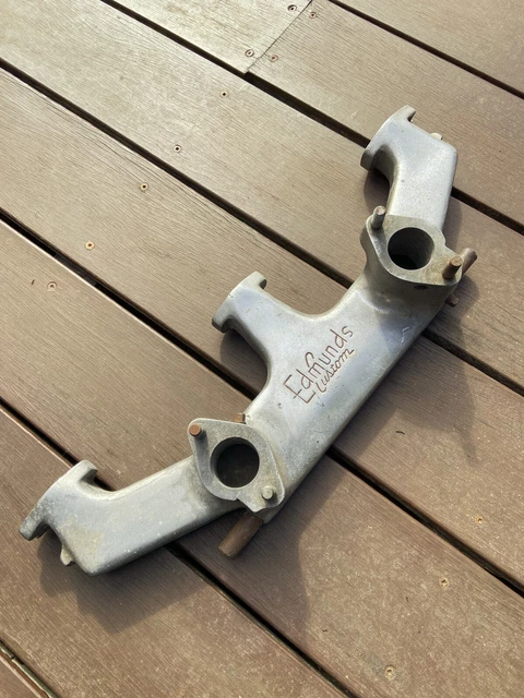 VINTAGE EDMUNDS CUSTOM 2x1 intake manifold Chevrolet inline 216 and 235 ...