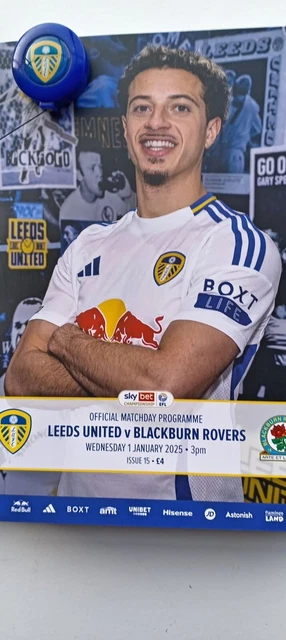 LEEDS UNITED V Blackburn Rovers Championship Match Programme 01/01/2025 ...