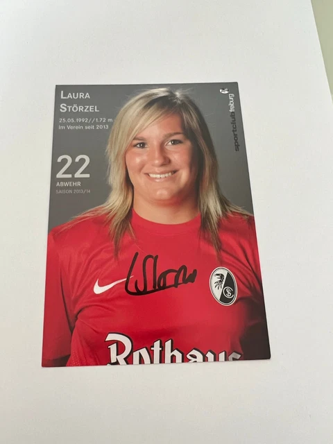 LAURA STÖRZEL SC Freiburg Autogrammkarte Original mit Unterschrift EUR ...