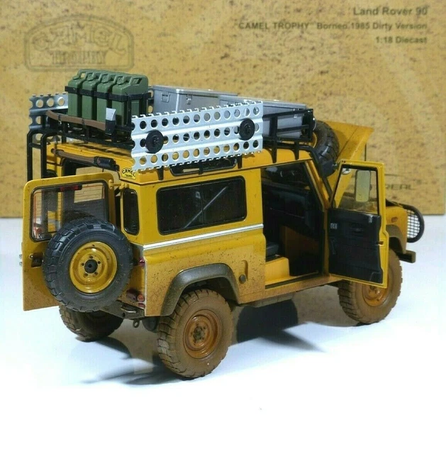 LAND ROVER DEFENDER 90 Camel Trophy Edition Borneo 1985 Dirty 1:18 ...