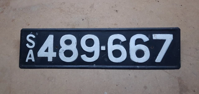 OLD SOUTH AUSTRALIAN Number Plate / License Plate 489667 $20.00 ...