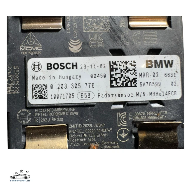BMW I4 G26 Front Acc Radar Sensor 2021-2026 5A78599 £118.99 - PicClick UK