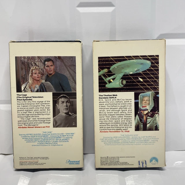 STAR TREK THE Original Series VHS Bundle (Includes “The Cage” unaired ...