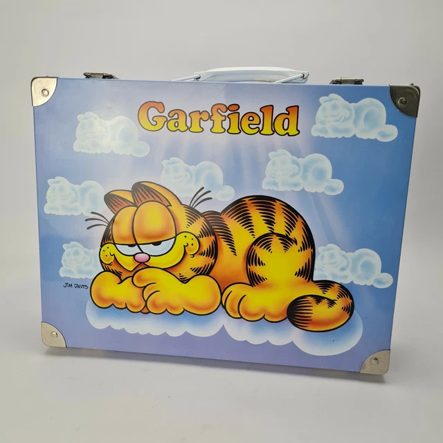 ALTER GARFIELD BLECHKOFFER Jim Davis 1978, Blech Koffer 70er Jahre ...
