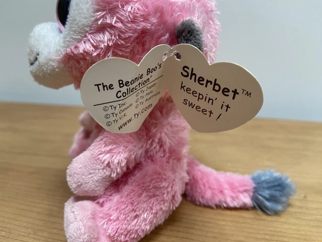 TY BEANIE BOOS Sherbet the Monkey 2009 Plush Soft Toy | 6" with Purple ...