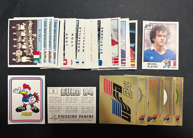 PANINI EURO 84 Rare Stickers Shiny Badge New Mint At Your Choice Choose ...