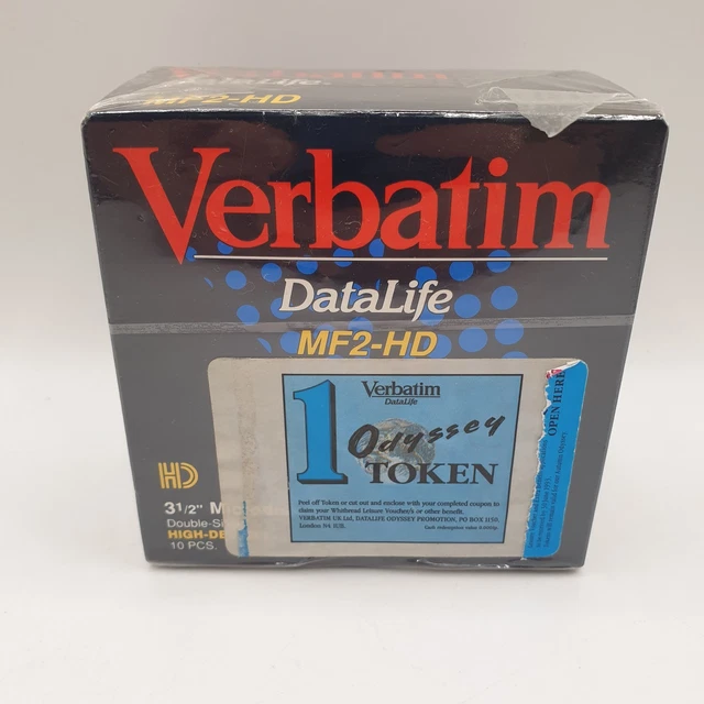 10 VERBATIM MF 2HD 3.5"Floppy Disks 1.44MB Double Sided HD New and ...