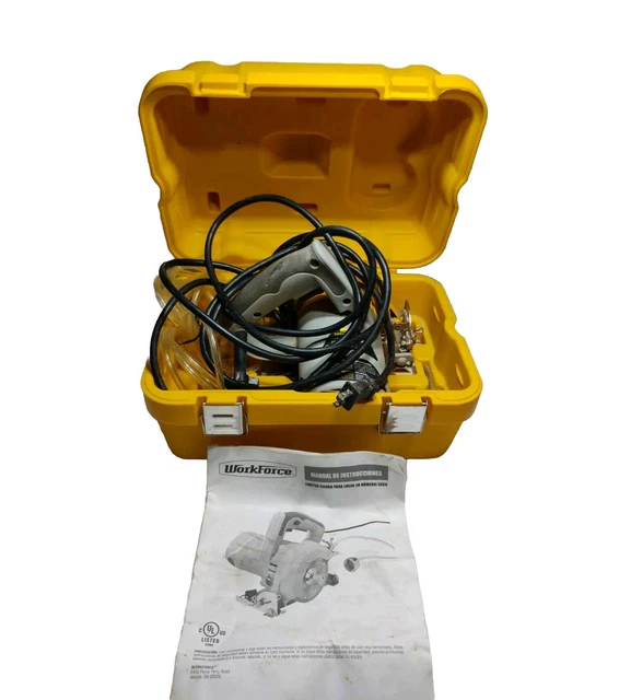 WORKFORCE THD250 4 3 8 Wet Dry Corded Electric Handheld Tile Cutter Saw w Case 68.99 PicClick