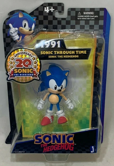 JAZWARES 20TH ANNIVERSARY 1991 SONIC HEDGEHOG THROUGH TIME retro Action ...