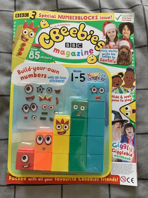 CBEEBIES BBC NUMBER Blocks Magazine Issue 569 With 1-5 Blocks Stickers ...