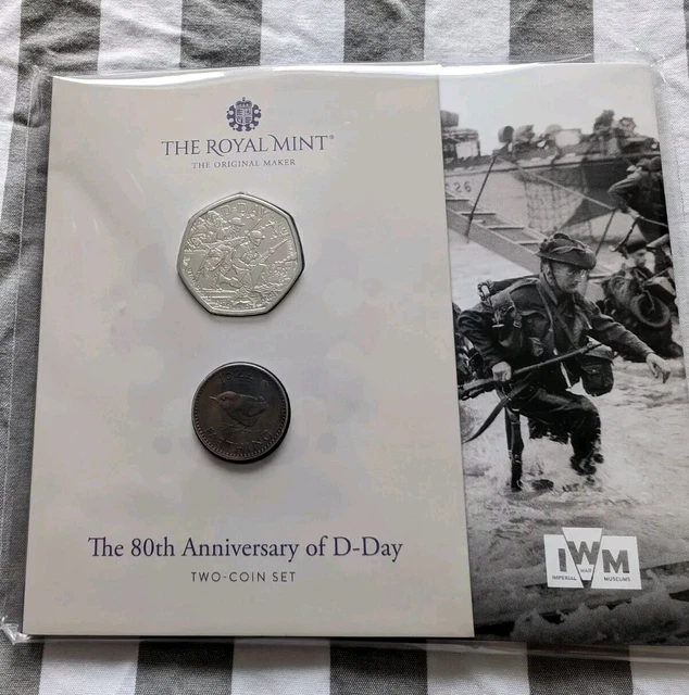ROYAL MINT 80TH Anniversary of D-Day 50p Two-Coin Set 2024 Brand New ...
