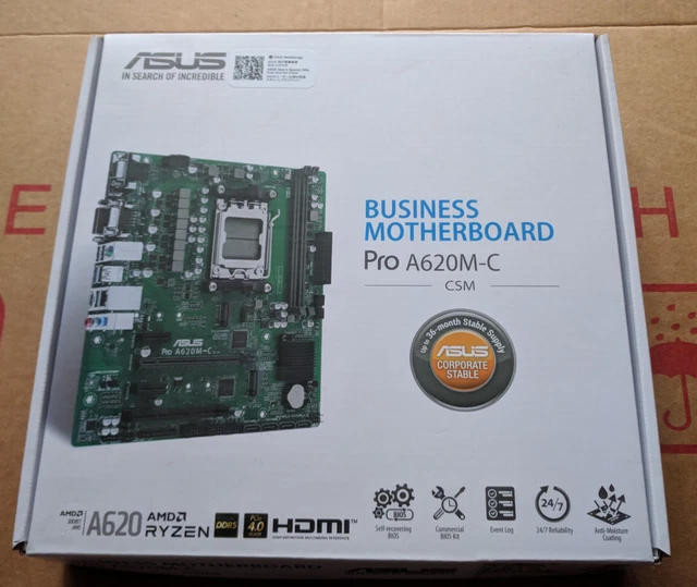 ASUS PRO A620M-C-CSM - AMD AM5 Micro-ATX DDR5 Motherboard £128.64 ...