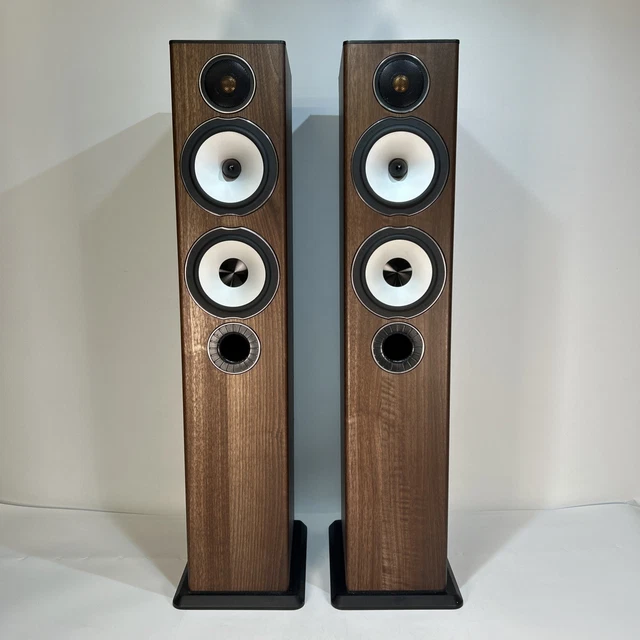 MONITOR AUDIO BRONZE BX5 Loudspeakers Walnut Floor Speakers 3 Way 120W ...