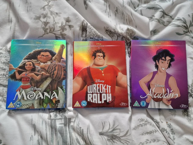 DISNEY BLU RAY bundle, Moana, Wreck-it Ralph, Aladdin £7.50 - PicClick UK