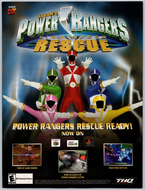POWER RANGERS LIGHT Speed Rescue Nintendo N64 Oct, 2000 Full Page Print ...