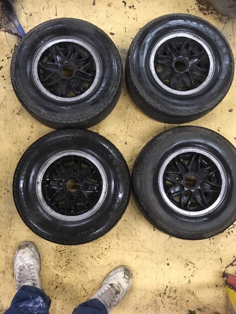 CLASSIC MINI COSMIC 10" alloy wheels GENUINE with tyres Autograss Race ...