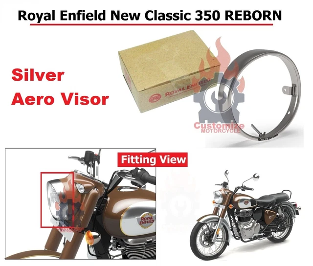 ROYAL ENFIELD &ALL New Classic 350 REBORN Aero Visor Silver" EUR 59,74 ...