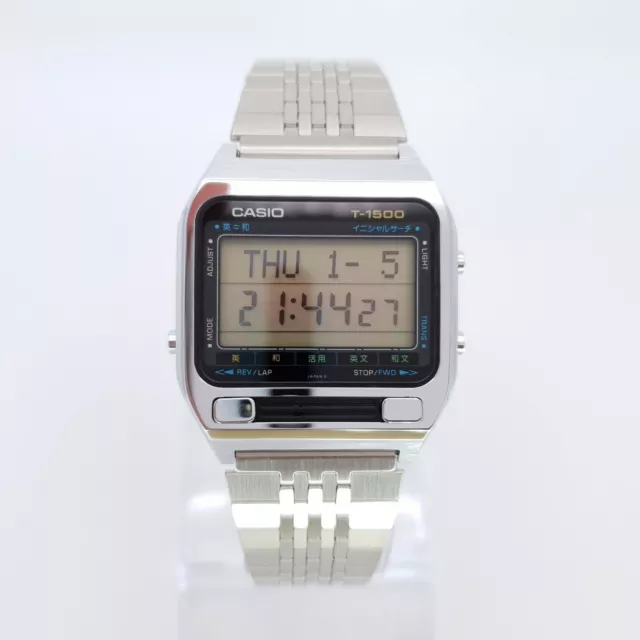 NOS CASIO T-1500 Japanese Dictionary Vintage Digital Watch Japan 1982 ... NOS CASIO T-1500 Japanese Dictionary Vintage Digital Watch Japan 1982 ...