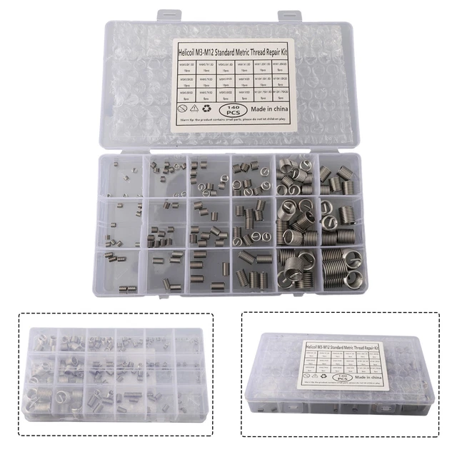 HELICOIL THREAD REPAIR Kit Set M3-Stainless steel Metric Insert 140Pcs ...