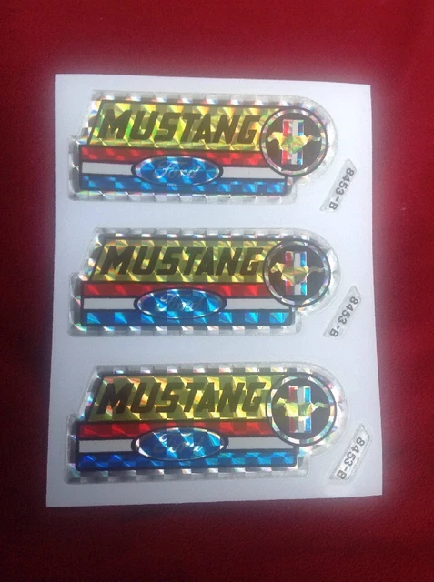 FORD MUSTANG RUNNING HORSE TRIBAR LOGO DECAL STICKERS (3) New $8.99 ...