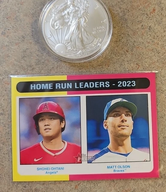 2024 TOPPS HERITAGE #307 Home Run Leaders-2023 Shohei Ohtani & Matt ...