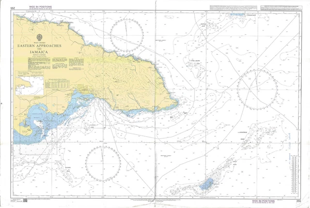 255 APPROCHES ORIENTALES Jamaique Antilles Chart Map Maritime Nautique ...
