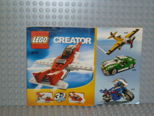 LEGO® CREATOR BUILDING Instructions 6741 Mini Jet Unperforated ...