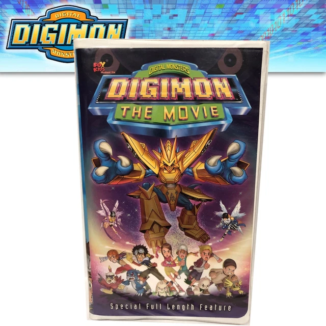 DIGIMON: THE MOVIE VHS Tape Clam shell box 2001 Fox Kids Digital ...