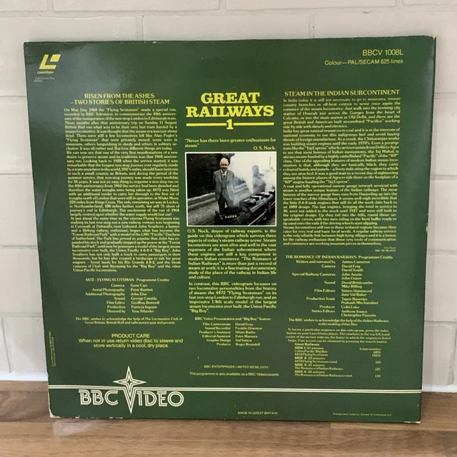 LASERDISC GREAT RAILWAYS The Flying Scotsman - BBC TV Series 1982 ...