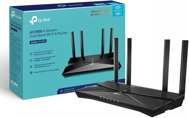 TP-LINK NEXT-GEN WI-FI 6 AX1800 Mbps Gigabit Dual Band Wireless Router ...