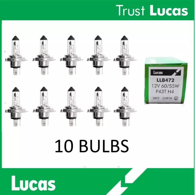10 LUCAS H4 LLB472 Halogen Headlights 12V £15.99 - PicClick UK