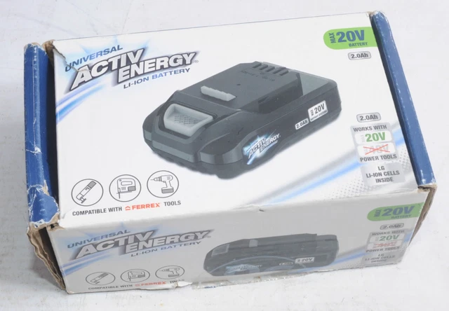 FERREX ACTIV ENERGY 20V 2.0Ah 37WH Battery Li-Ion For Ferrex TOOLS £19. ...
