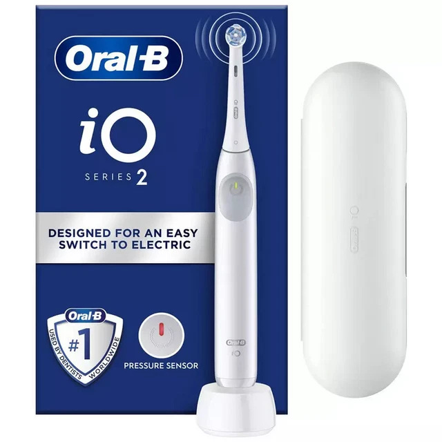 ORAL-B IO SERIES 2 Electric Toothbrush White with Travel Case £49.92 ...