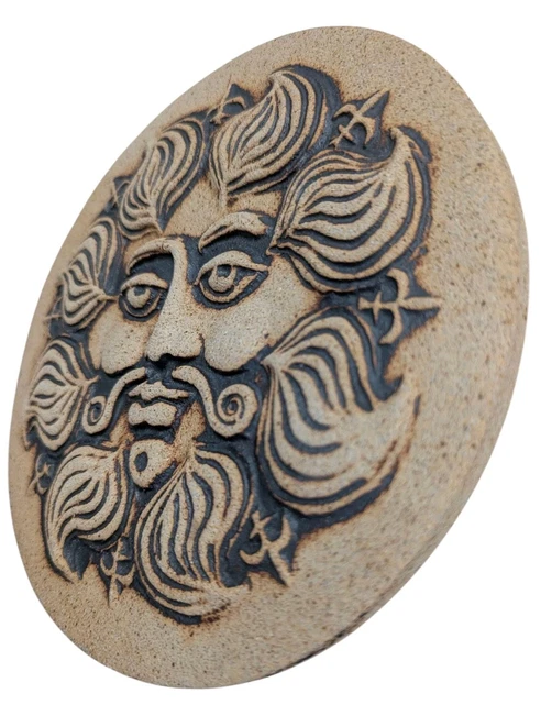 WENZEL STUDIO SUN King Tile mid century MCM Signed stoneware trivet art ...