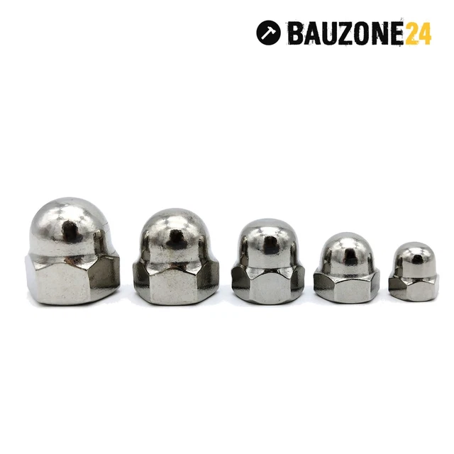 HUTMUTTER EDELSTAHL A2 DIN 1587 metrisch Hutmuttern rostfrei hohe Form Sechskant EUR 5,00 ...