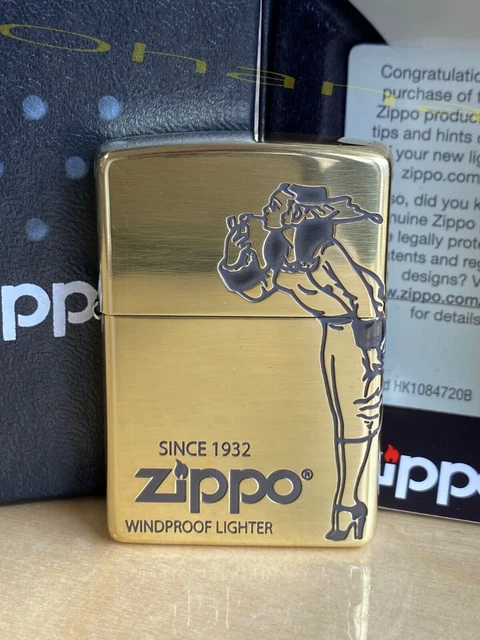 ZIPPO BRIQUET OLD Design Windy Girl 2 Face Gravure Laiton Doré NOUVEAU JP EUR 83,87 - PicClick FR