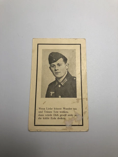 WW2 GERMAN DEATH Card Panzer Grenadier KIA 31/10/1944 France £9.00 ...