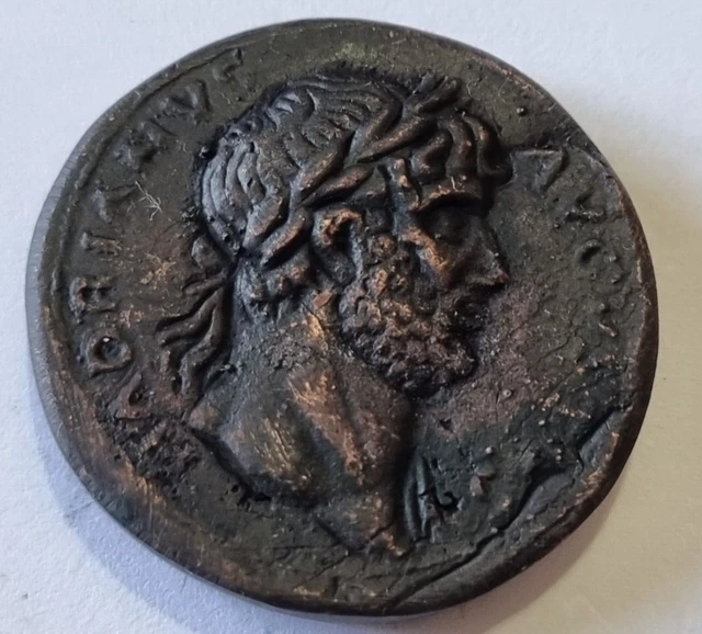 EXTREMELY RARE ANCIENT Roman Bronze Sestertius Coin Of Hadrian .23,7 Gr ...